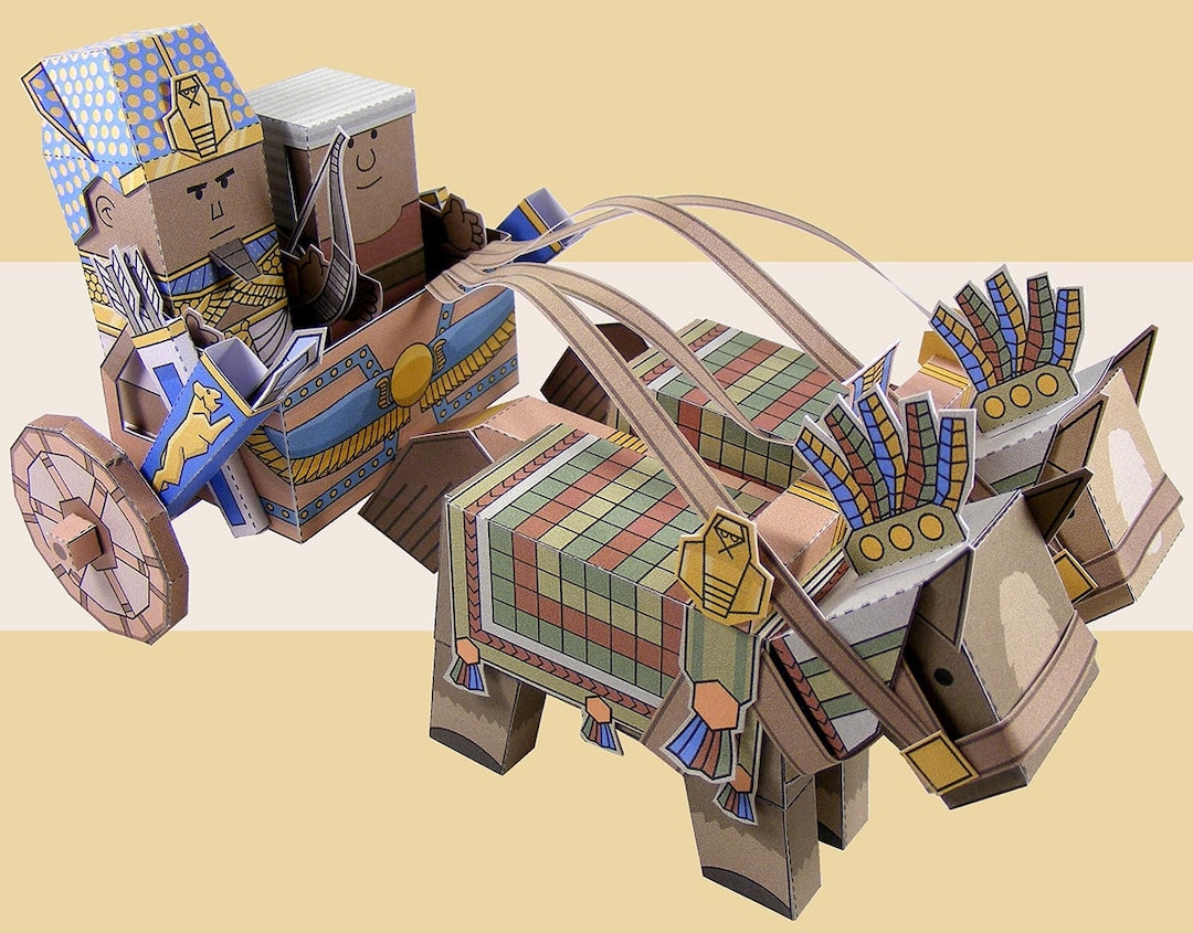 Egyptian Chariot. Cut, Assemble and Play. Instant Download. - Etsy