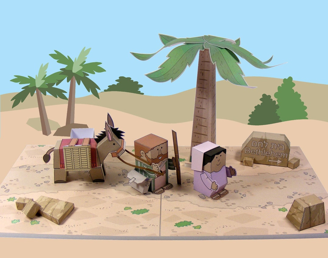 Bible Miniworld Paper Toys – Journey to Bethlehem – Cut, Assemble and ...
