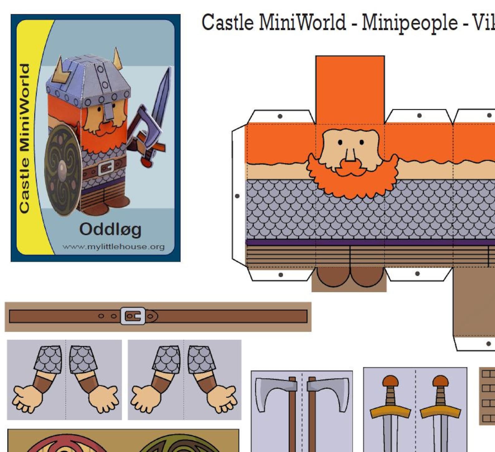 Vikings Minipeople Paper Toys. Cut, Assemble and Play. Instant Download ...