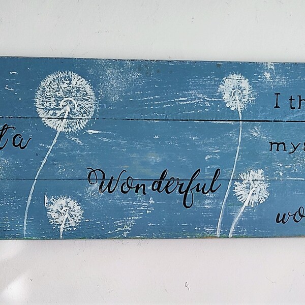 What a Wonderful World Sign - Etsy