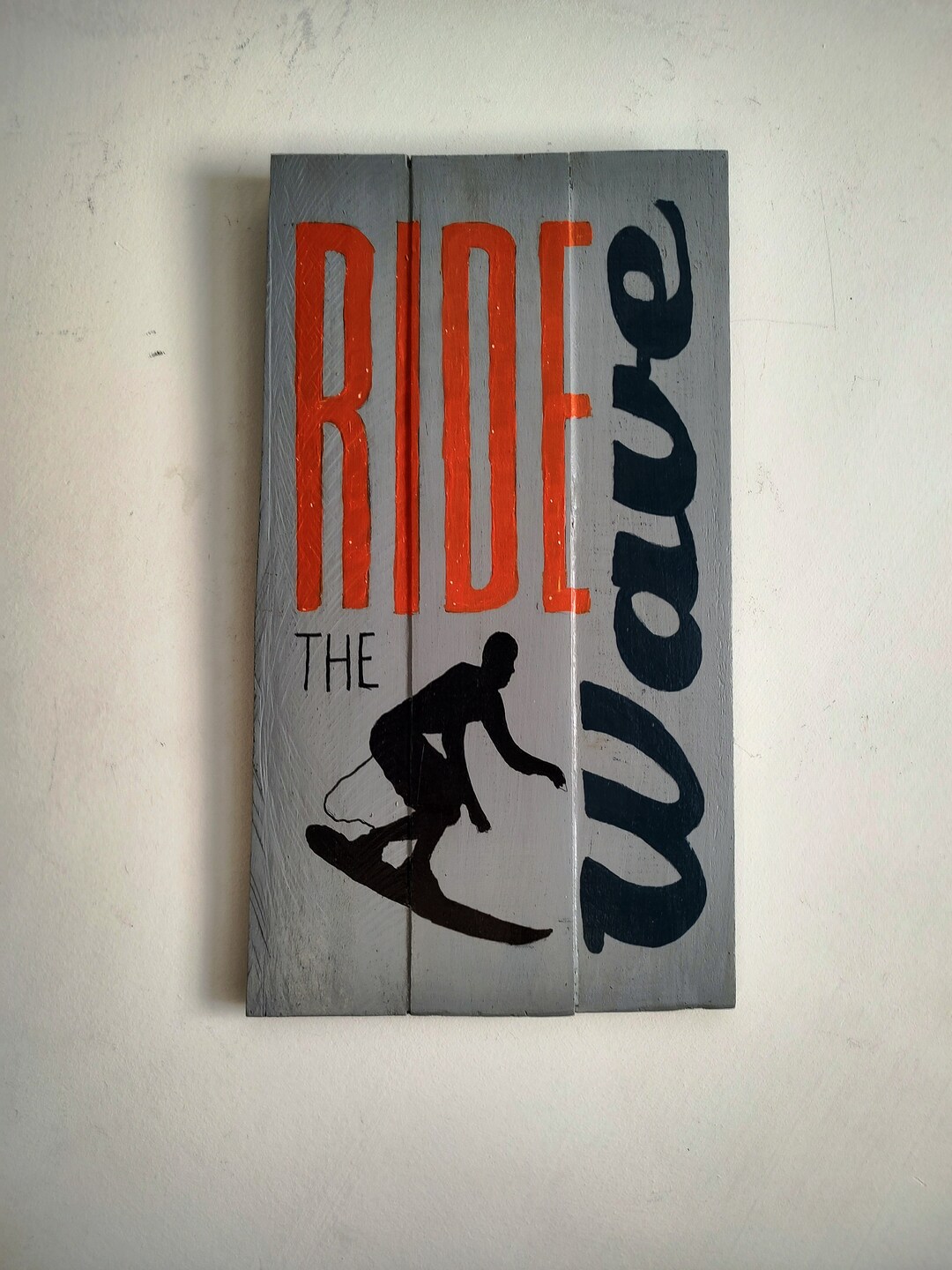 Surfer's Sign Ride the Wave Wall Hanging 18x10" Surfing 'ride the Wave ...