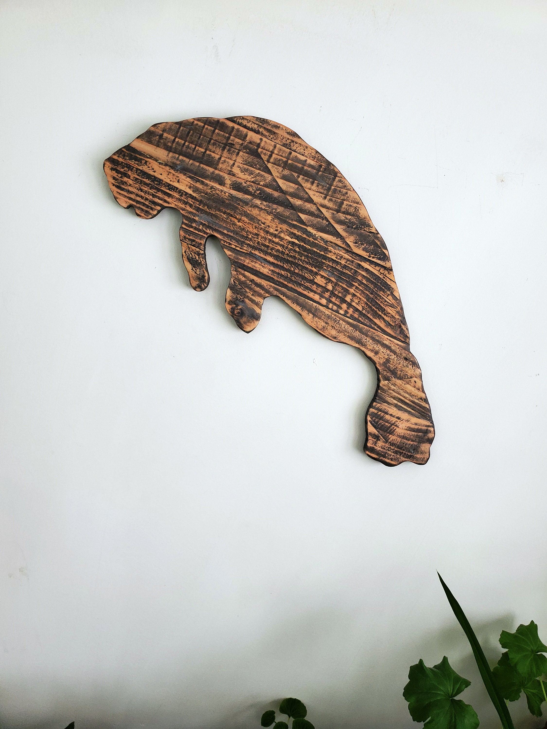 Celebrate Marine Life and Legally Protected Animals Wood Manatee 24x11 ...