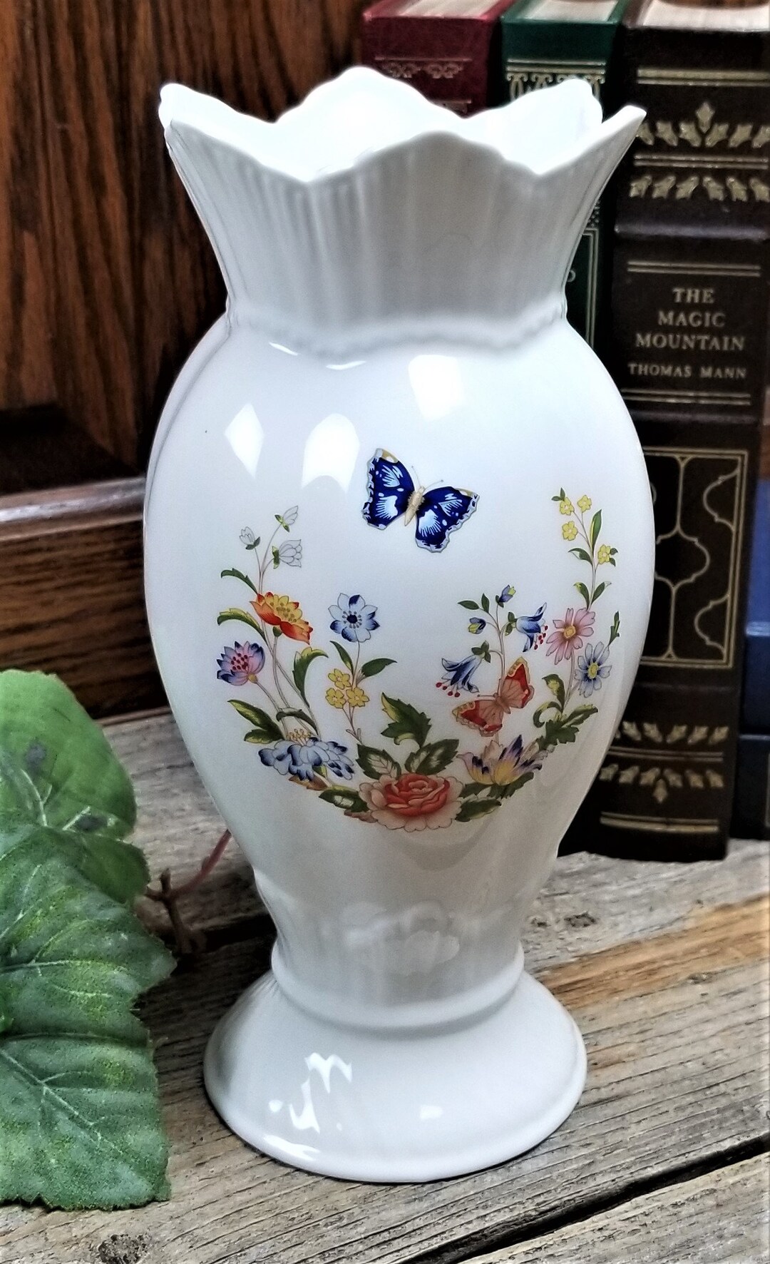Aynsley Cottage Garden Fine Bone China Vase England Etsy