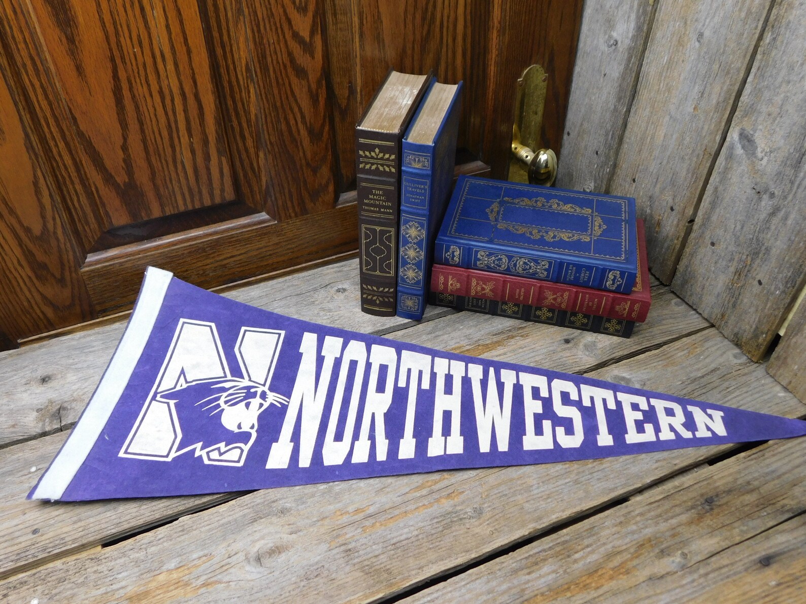 Set of 2 Vintage Felt Northwestern Pennants Mascot Wildcat - Etsy