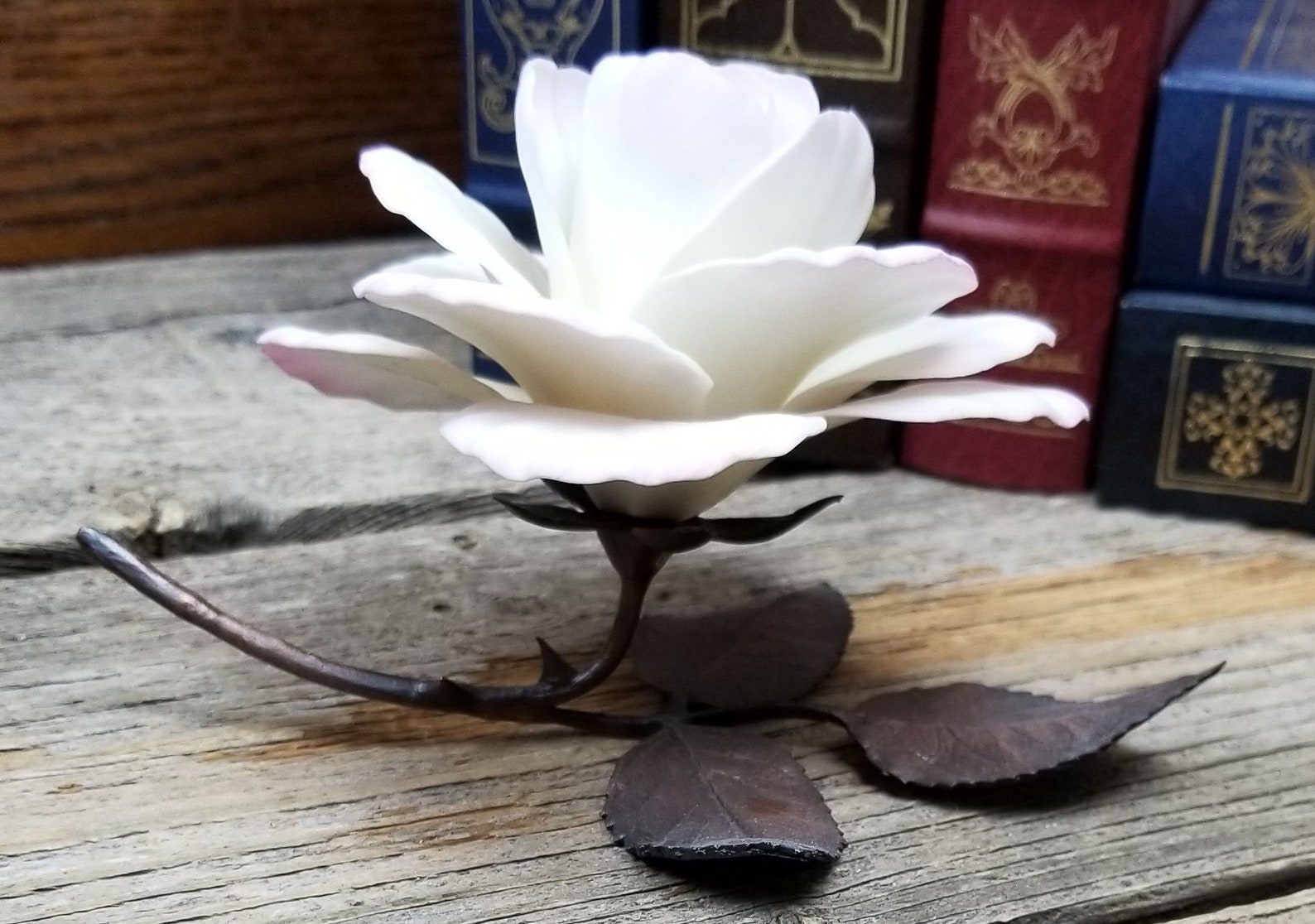 Boehm Peace Rose FR1 Porcelain and Bronze Sculpture England - Etsy
