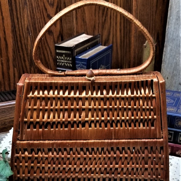 Rattan Purse - Etsy