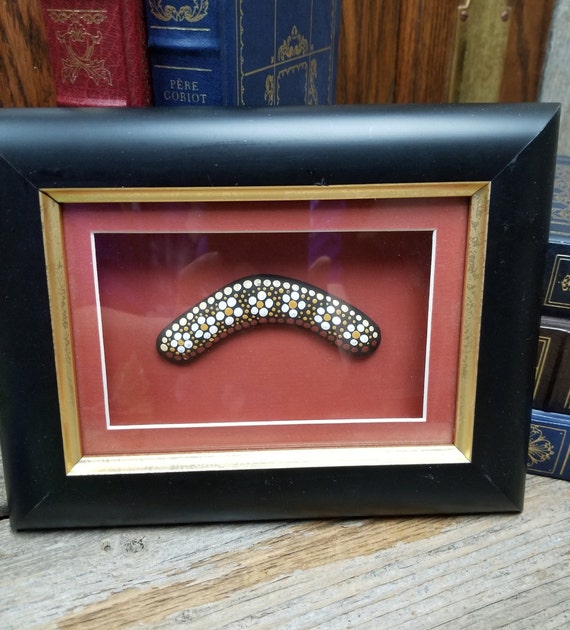 Dreamtime Native Arts and Crafts Framed Boomerang | Etsy
