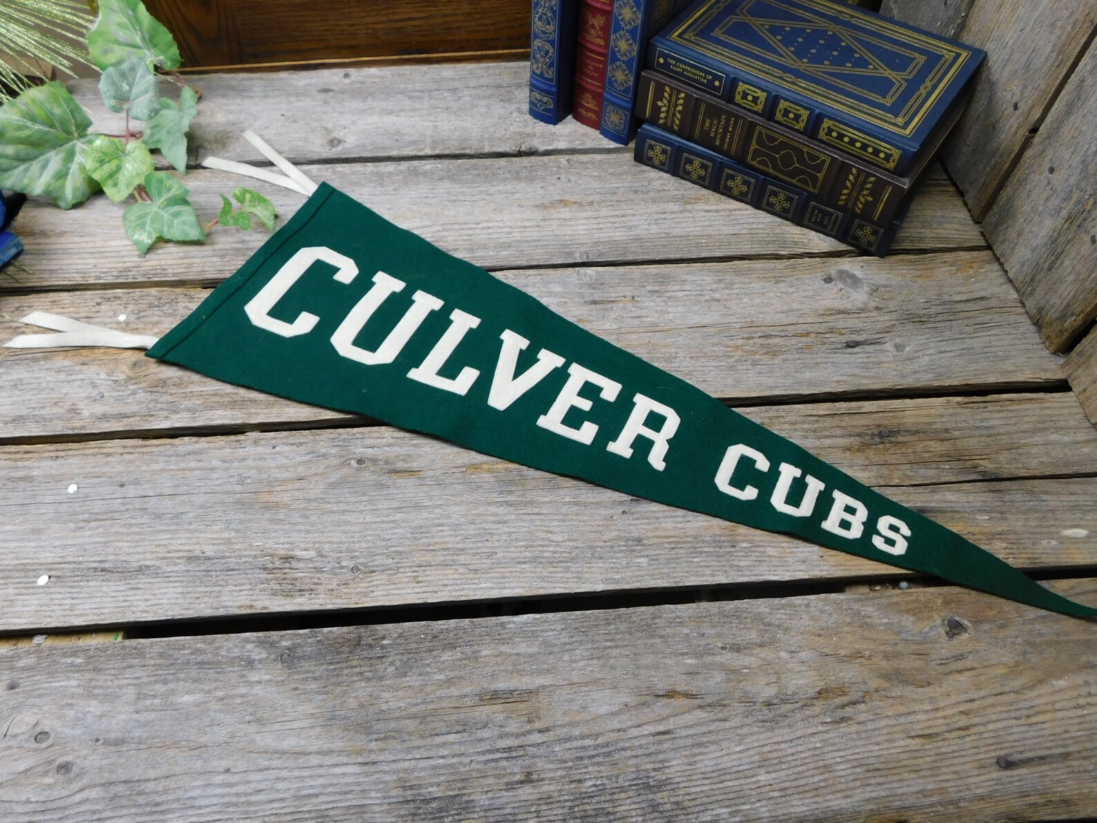 Vintage Mid Century Heavy Wool Pennant Applique Letters - Etsy