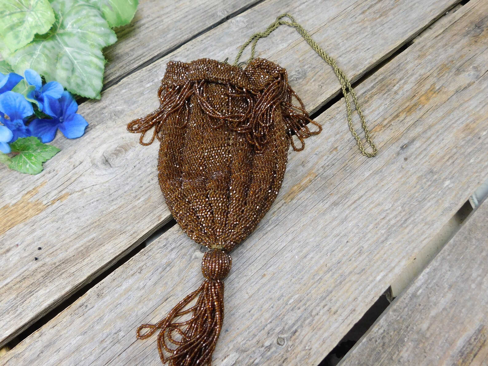 Antique Flapper Microbeaded Purse Draw String Bag - Etsy