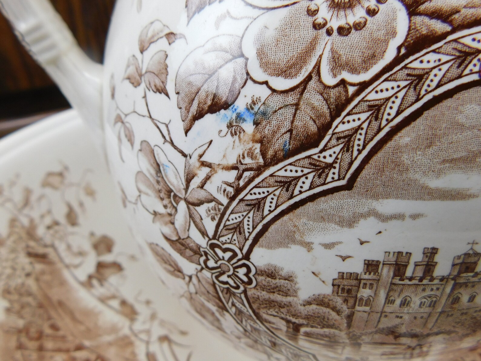 Antique Pitcher Whitaker and Co. Hanley Warwick Pattern | Etsy