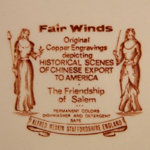 Set of 4 Fair Winds Dinner Plates Historical Scene of - Etsy