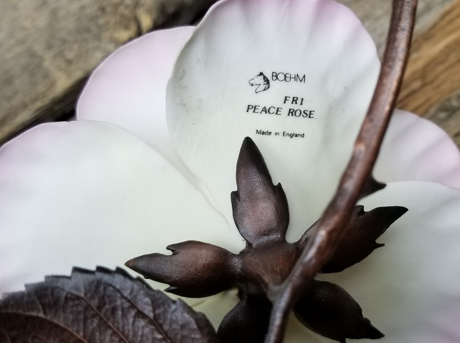 Boehm Peace Rose FR1 Porcelain and Bronze Sculpture England - Etsy