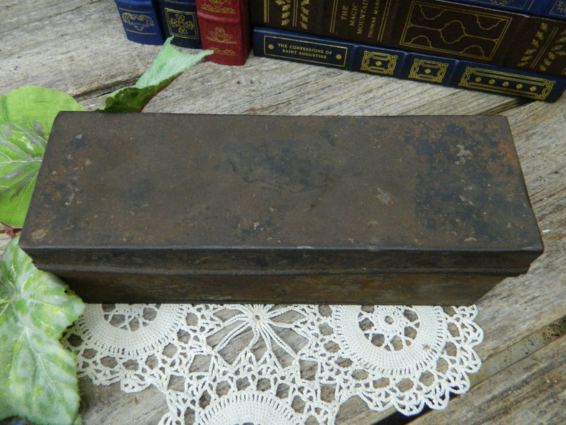 Antique Vintage Metal Hardware Box | Etsy