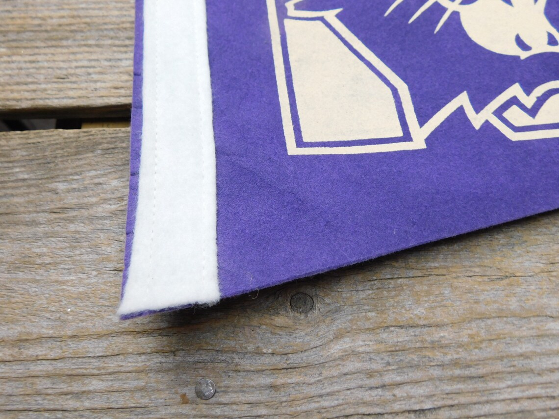 Set of 2 Vintage Felt Northwestern Pennants Mascot Wildcat | Etsy