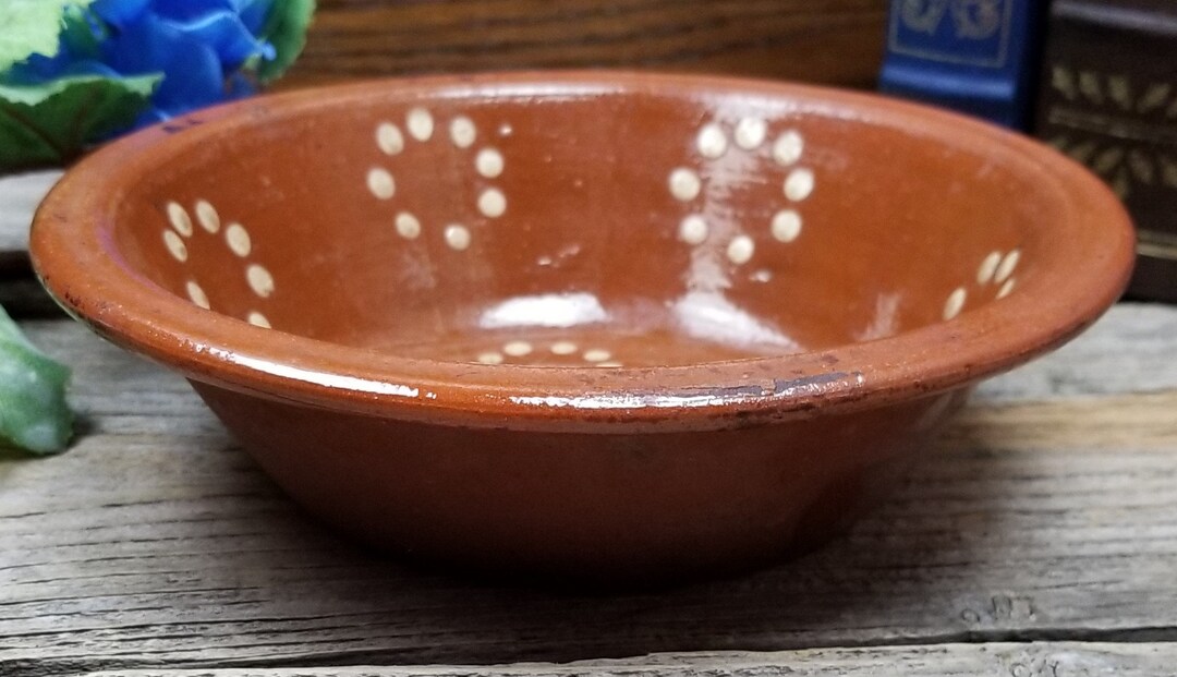 Redware Pottery Bowl Antique 1800's - Etsy