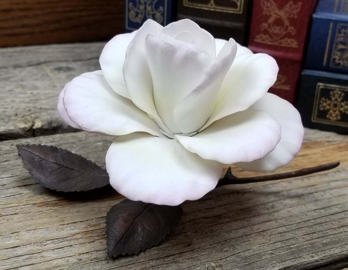 Boehm Peace Rose FR1 Porcelain and Bronze Sculpture England - Etsy