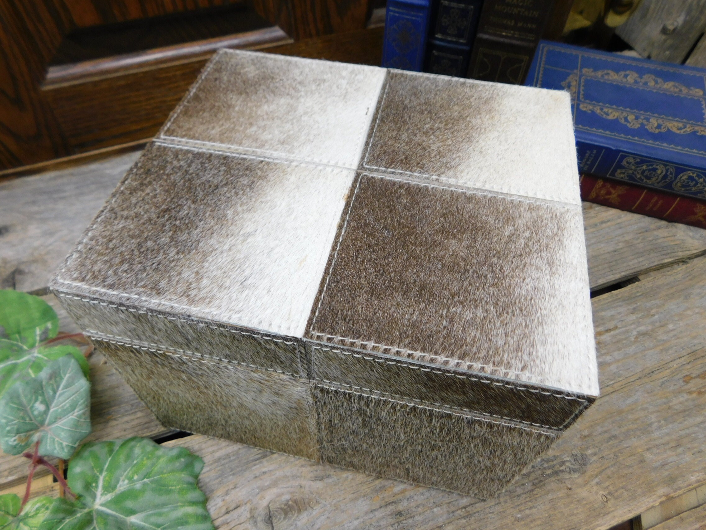 Vintage Lazy Susan Pony Hair Box - Etsy