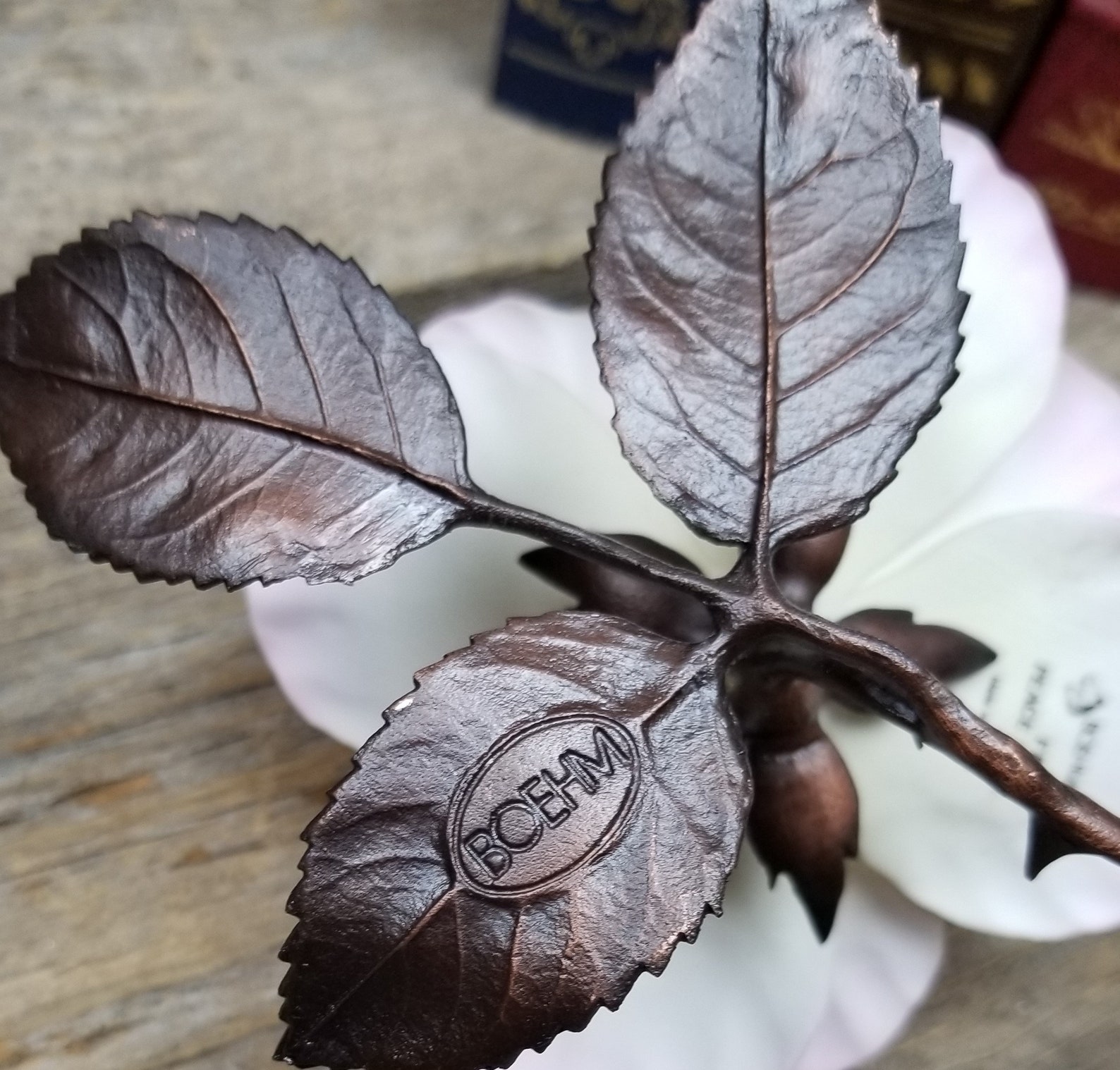 Boehm Peace Rose FR1 Porcelain and Bronze Sculpture England - Etsy