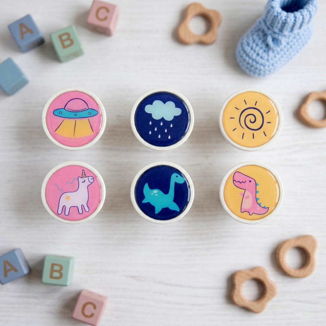 Kids Cabinet Knobs, Nursery Decor, Furniture Handles, Colorful Kids ...