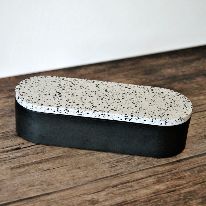 Concrete Jewelry Box Minimalist Terrazzo Box Elegant Box - Etsy