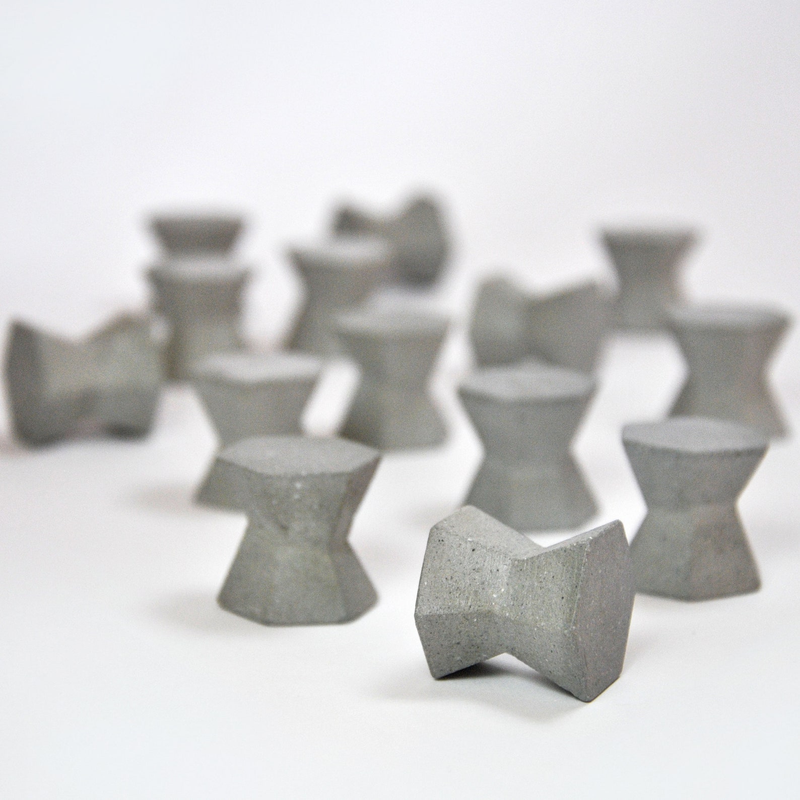 Concrete Drawer Knobs, Modern Wardrobe Knobs Hexagon Minimalist Cement Handles Industrial and ...