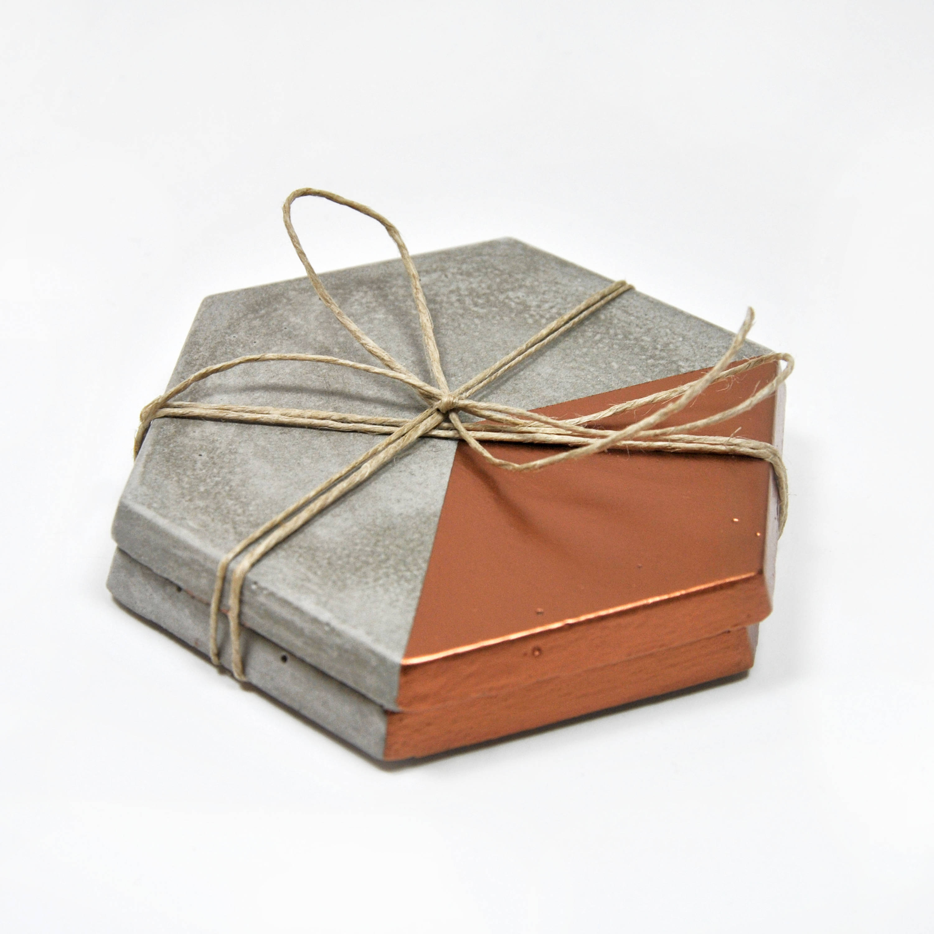 Concrete Coasters Modern Set of 6 Hexagon Cement Coasters | Etsy