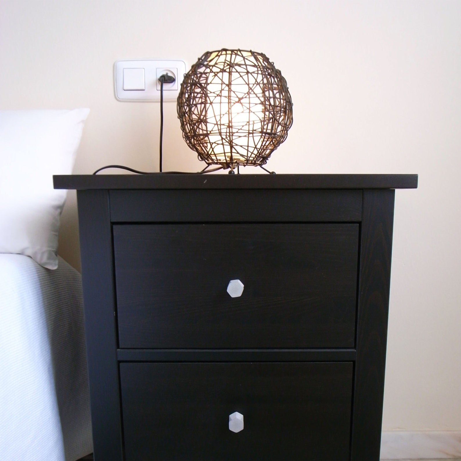 Concrete Drawer Knobs, Modern Wardrobe Knobs Hexagon Minimalist Cement Handles Industrial and ...