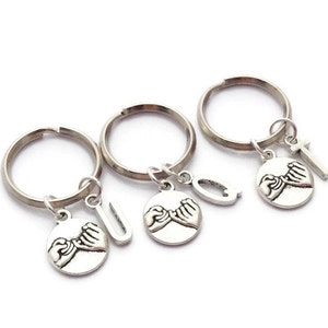 3 Best Friend Keychains Moving Away Gift Pinky Promise - Etsy