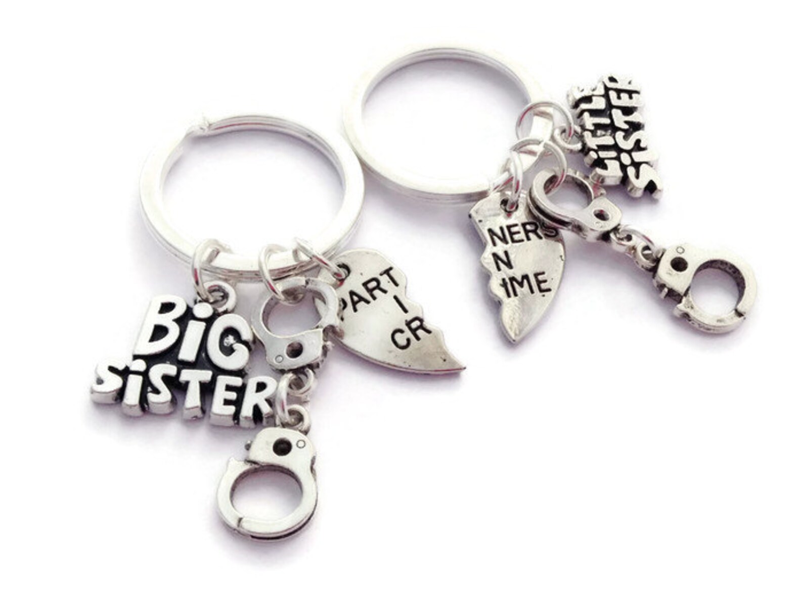 Big Sister Keychain Little Sister Keyring Partner in Crime - Etsy UK