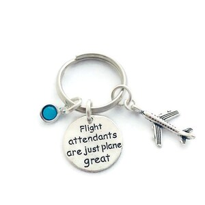 Flight Attendant Keyring, Present for Air Hostess, Cabin Crew Keychain ...
