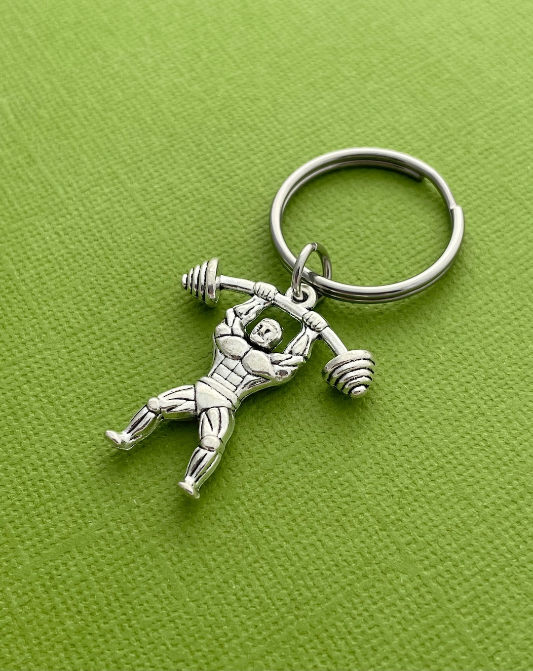 Weightlifter Keychain, Bodybuilder Keyring, Gym Lover Gift, Gym Present ...