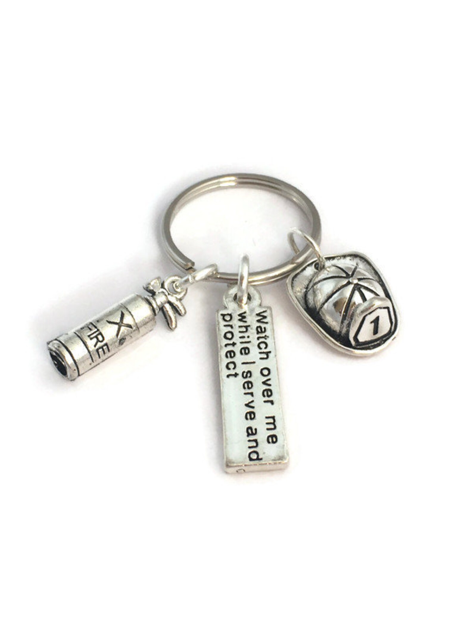 Fireman Gift Firefighter Keyring Fire Man Keychain Watch - Etsy UK