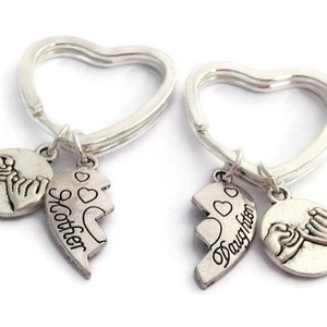 Mother and Daughter Keyrings Pinky Swear Keychains Silver | Etsy UK