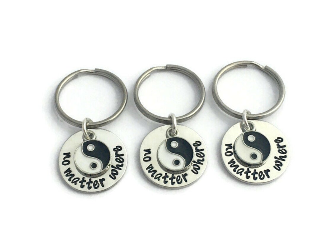 3 Best Friends Gift Three Sisters Keyrings Matching - Etsy