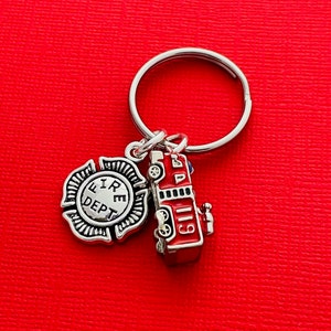 Fire Engine Keyring Fireman Gift Fire Woman Gifts Fire - Etsy