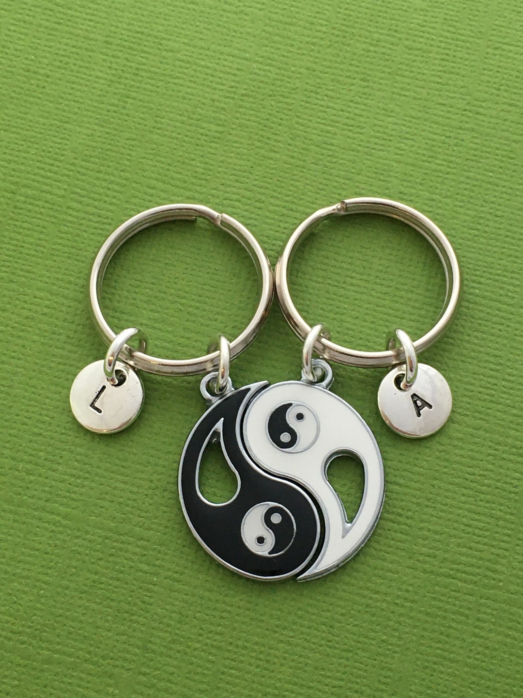 Personalised Yin Yang Keyrings, Ying Yang Keychains, Gift for Best ...