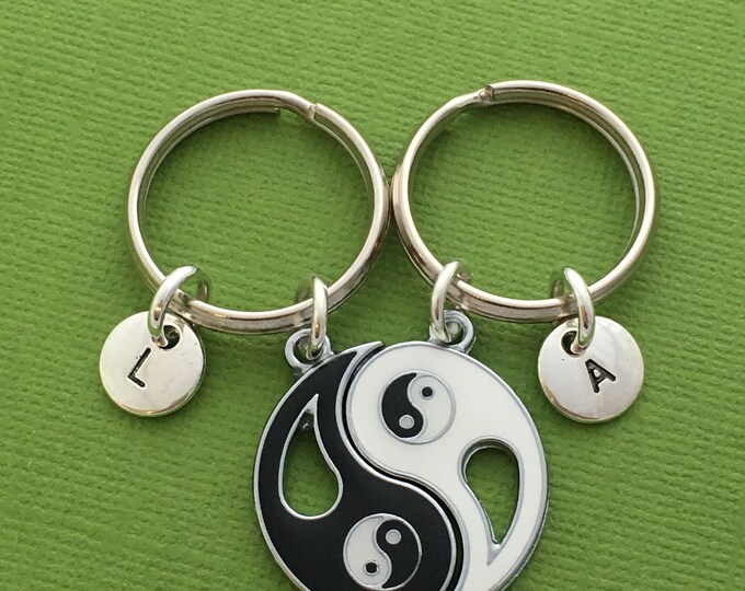 Yin Yang Keyrings, Ying Yang Keychains, Best Friends Keychain, Besties ...