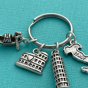 Italy Keyring, Italian Gifts, Rome Keychain, Leaning Tower of Pisa Gift ...
