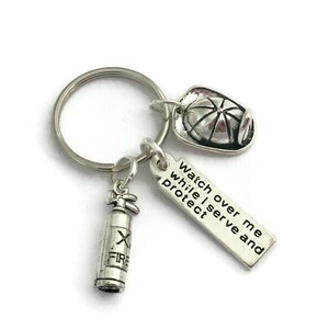 Fireman Gift Firefighter Keyring Fire Man Keychain Watch - Etsy UK