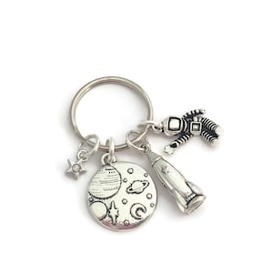 Space Keyring, Astronaut Keychain, Galaxy Gifts, Astronomy Gift ...