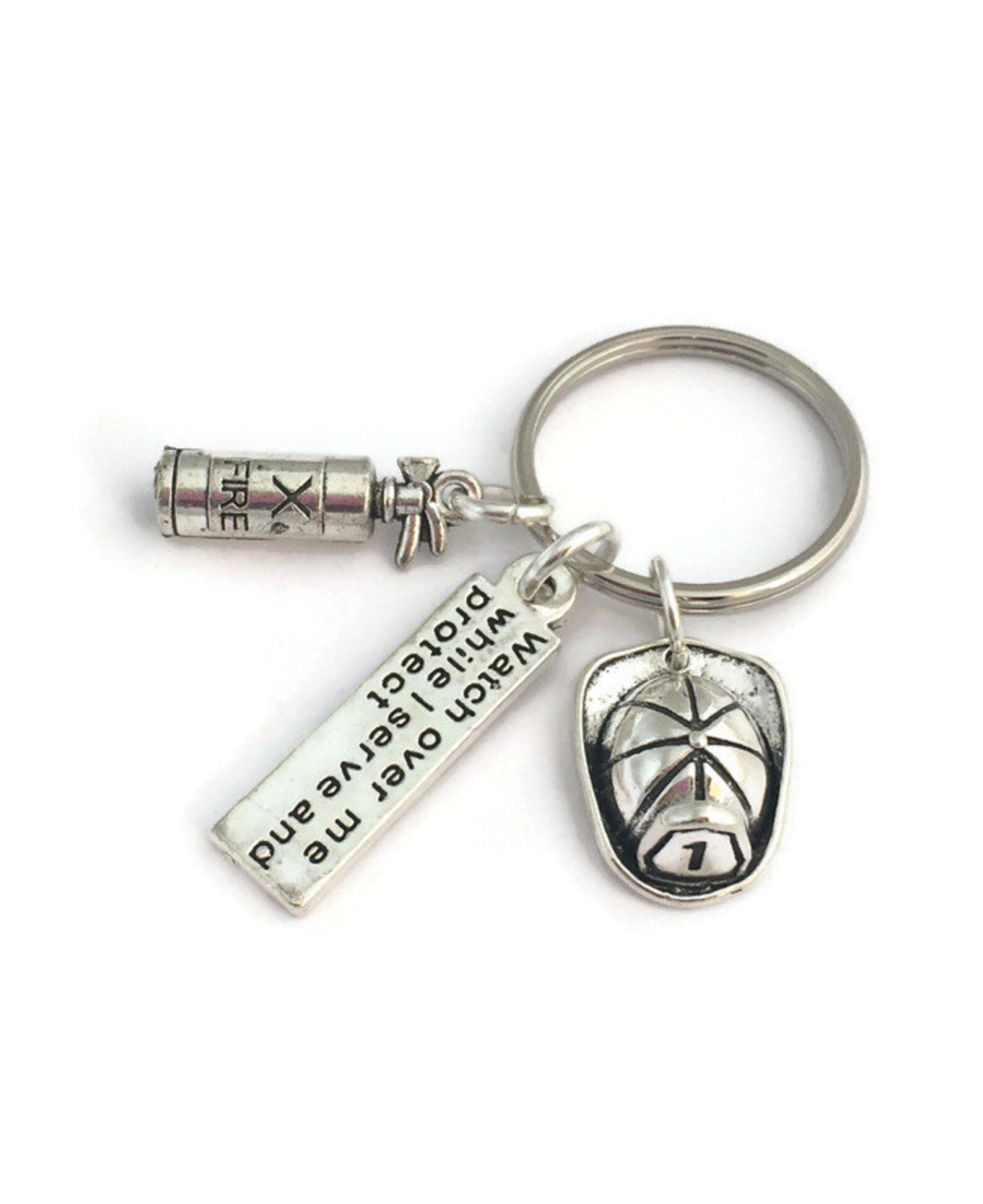 Fireman Gift Firefighter Keyring Fire Man Keychain Watch - Etsy UK