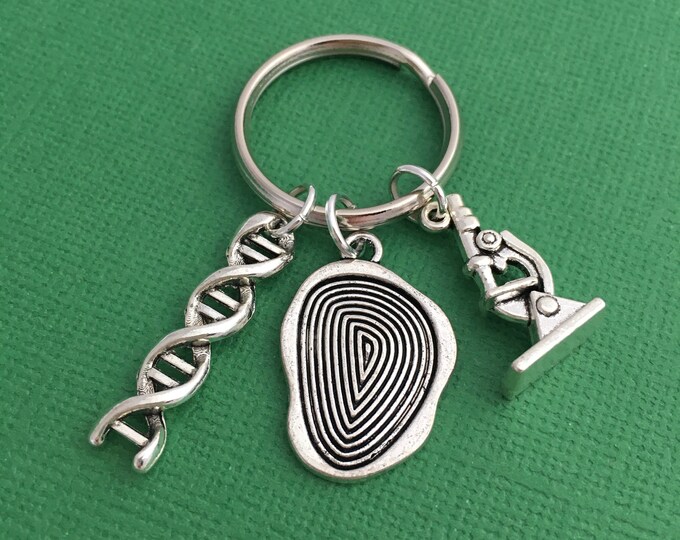 Forensics Keychain, Gift for Criminology Student, Criminologist Gift, Forensic Scientist, Crime ...