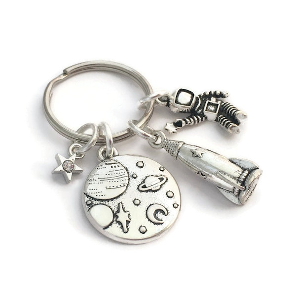 Astronaut Space Keychain - Etsy