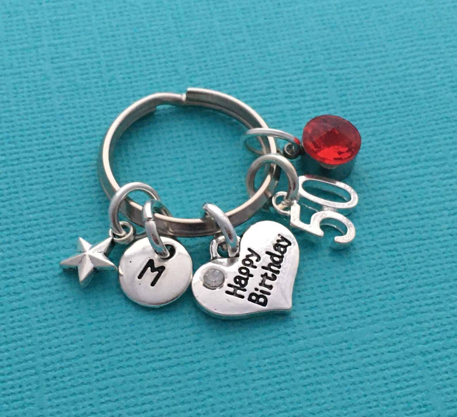 50th Birthday Personalised 50th Keyring Gift for Woman - Etsy UK