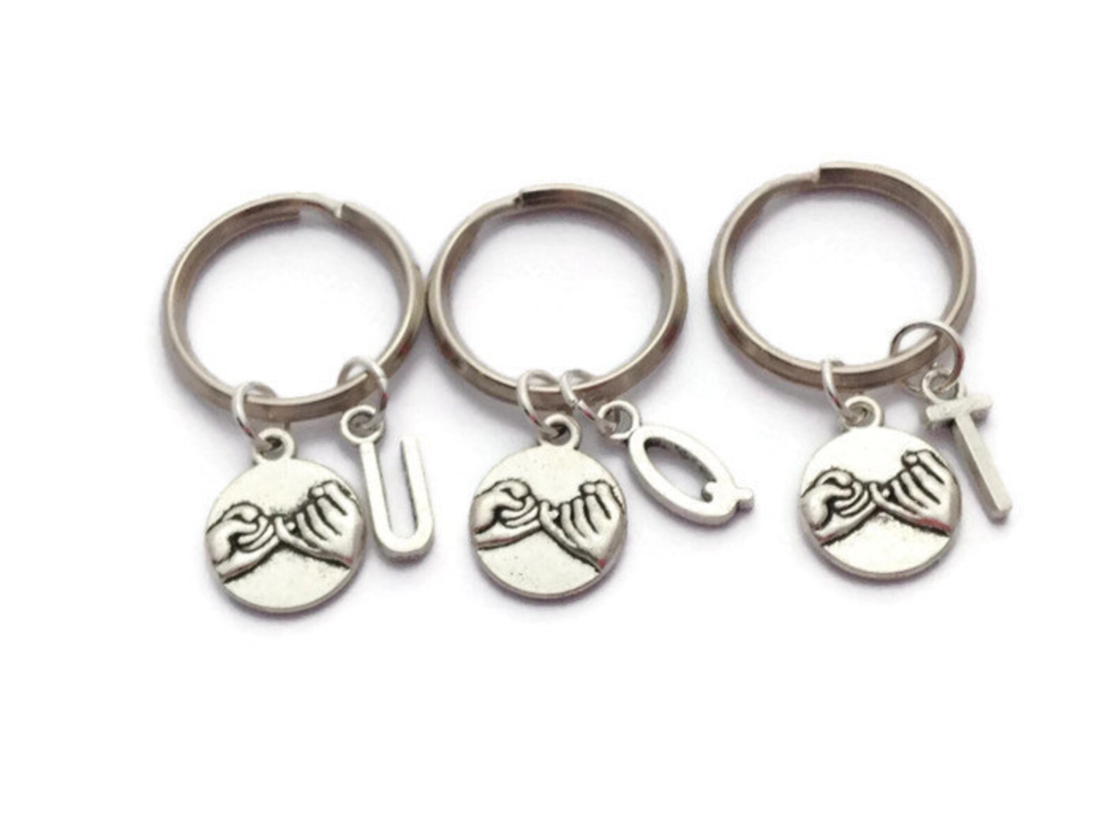 3 Best Friend Keychains Moving Away Gift Pinky Promise - Etsy