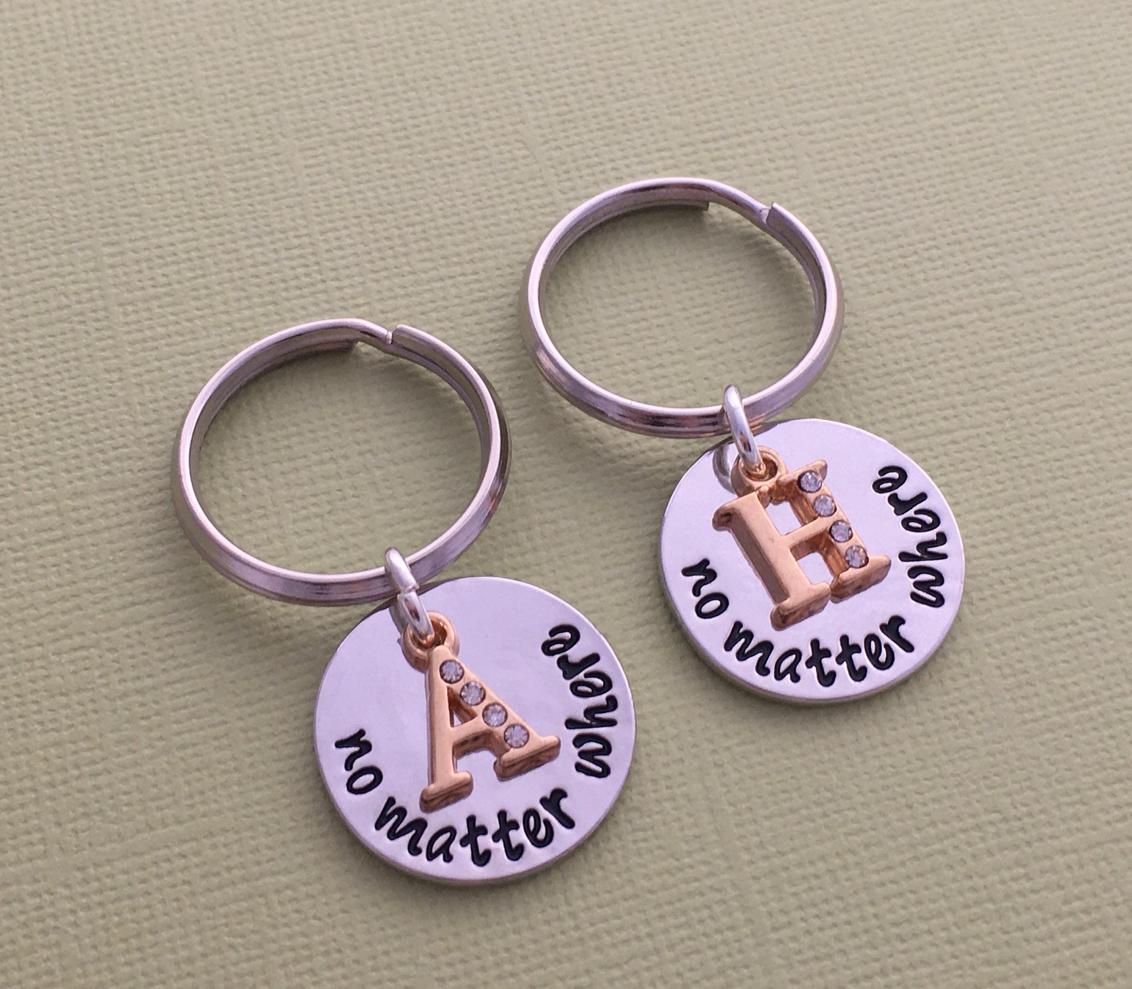 Matching Keyrings for Friends No Matter Where Keychains - Etsy 日本