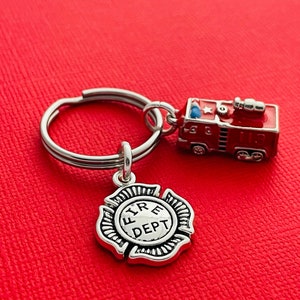 Fire Engine Keyring Fireman Gift Fire Woman Gifts Fire - Etsy