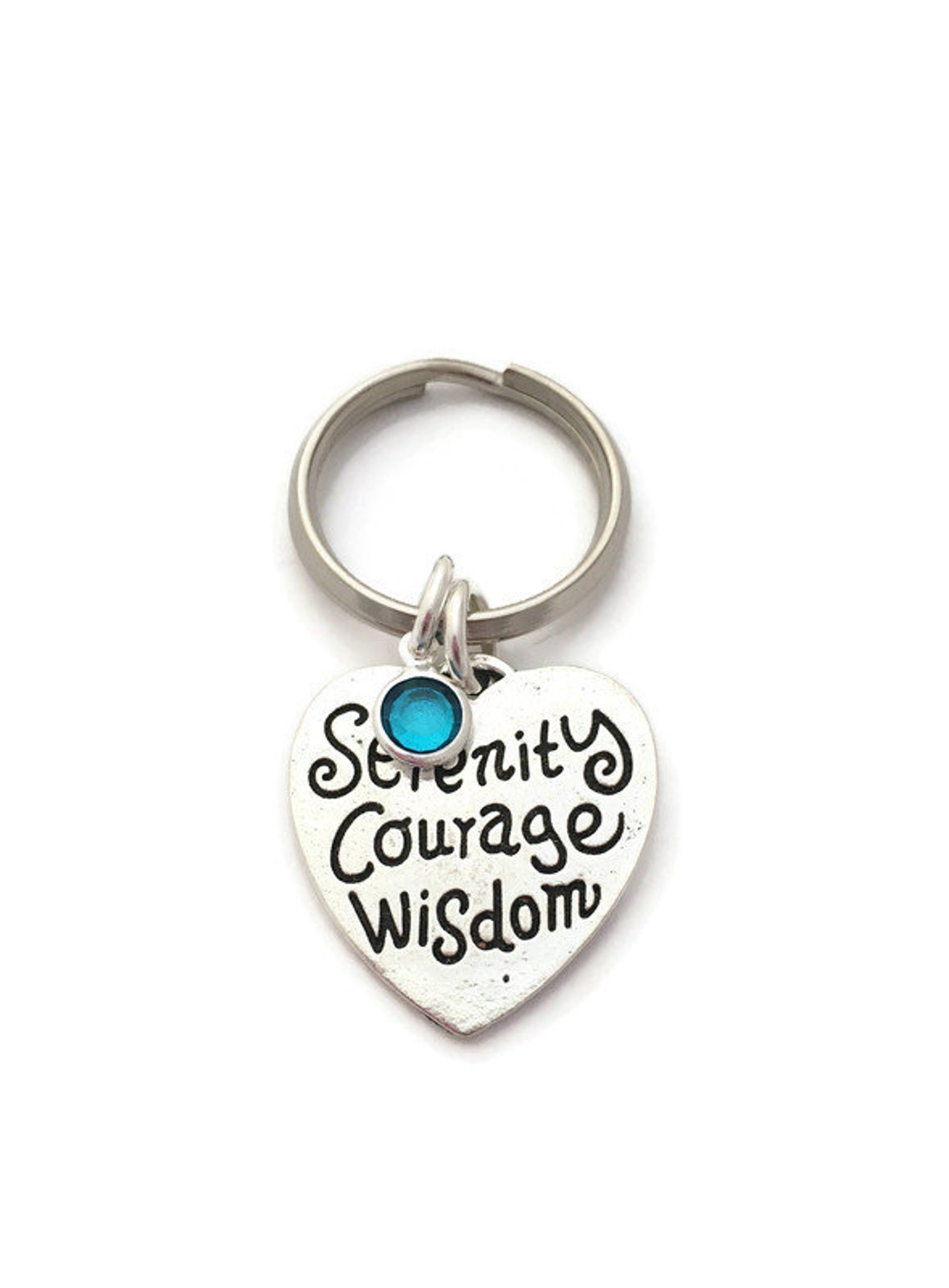 Serenity Courage Wisdom Keyring Sobriety Keychain - Etsy UK