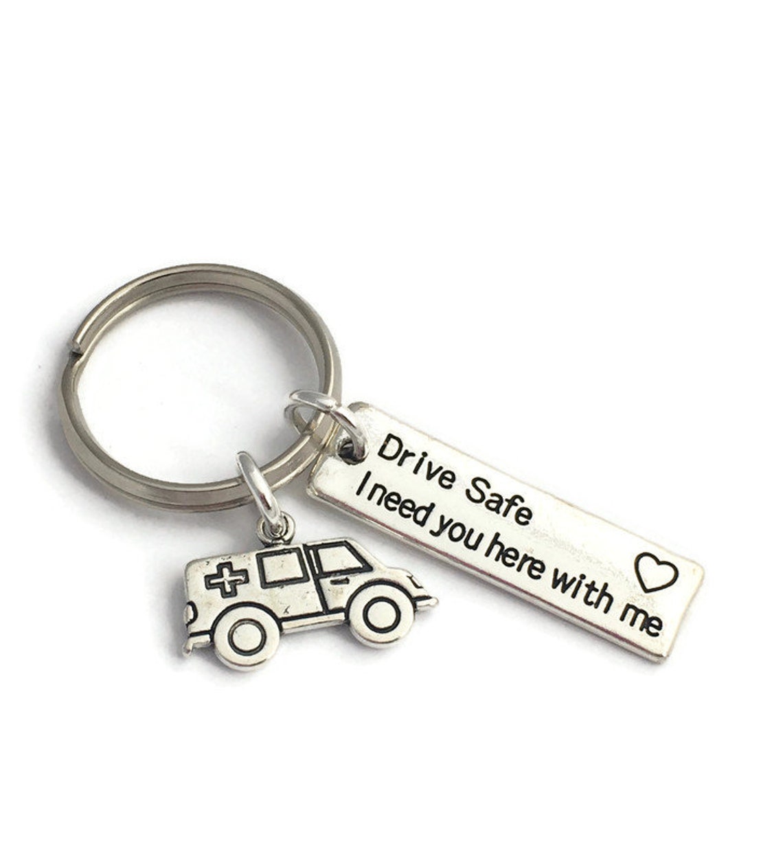 Ambulance Driver Keychain Drive Safe Keyring Thank You Key | Etsy