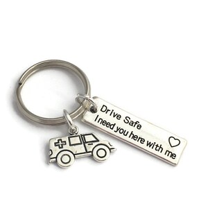 Ambulance Driver Keychain, Drive Safe Keyring, Thank You Key Worker ...